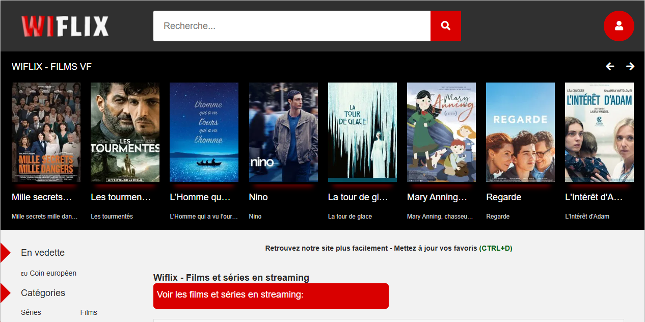 Wiflix catalogue : 30 000+ films & séries VF/VOSTFR